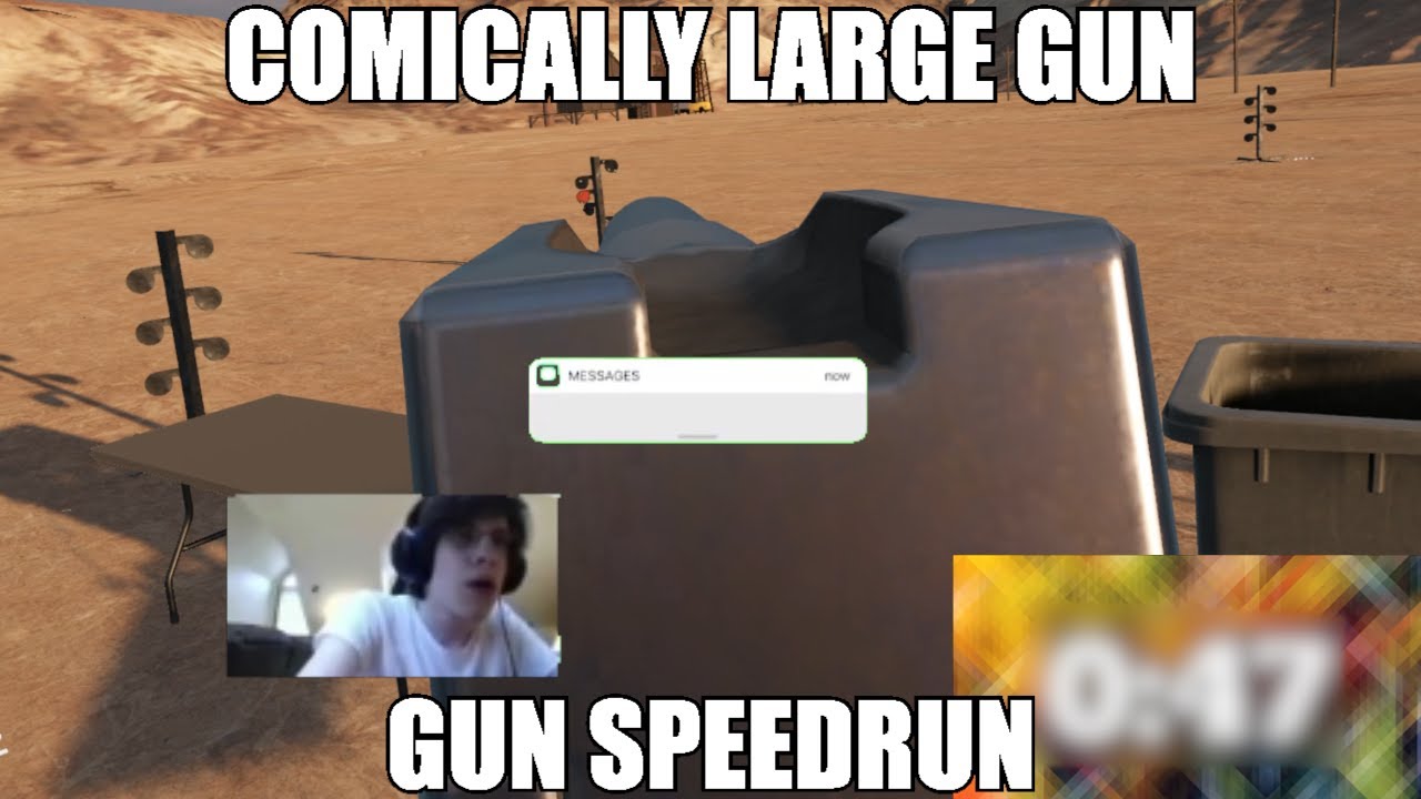 COMICALLY LARGE GUN SPEEDRUN ANY% - YouTube
