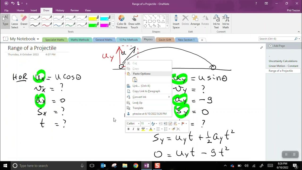 Range of a projectile - YouTube