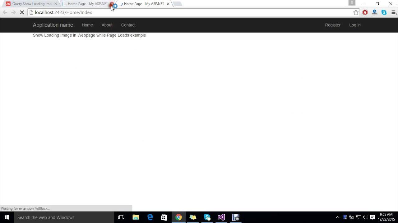 Show Loading Image in Webpage while Page Loads example - YouTube