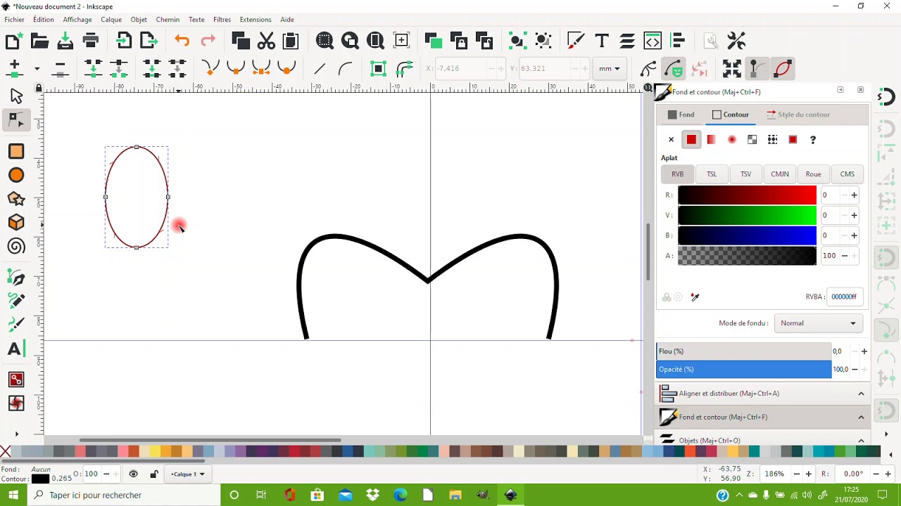 dessin Inkscape / Inkstitch partie 1sur 3 - YouTube
