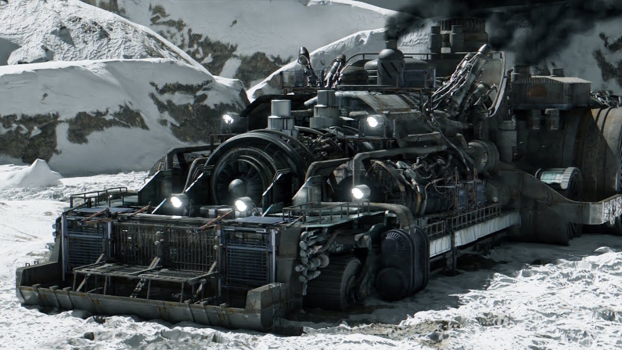 Dreadnought-Blender 3.0-Cycles X-Fan made Frostpunk Vehicle - YouTube