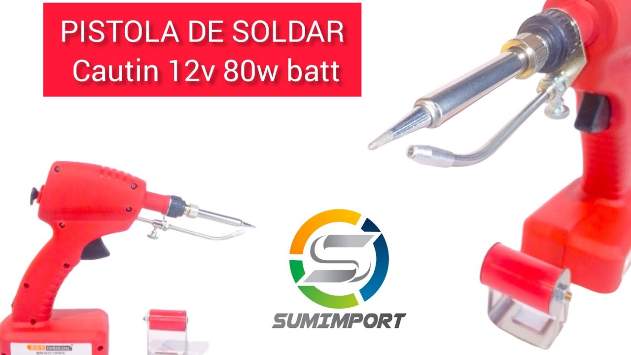 PISTOLA DE SOLDAR Cautin 12v 80w batt recargable#pistoladesoldar# ...