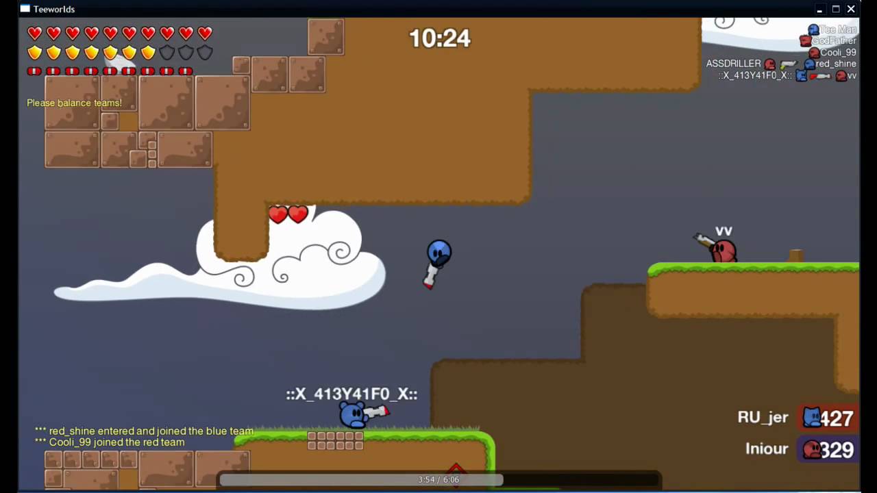 Having fun with Teeworlds - YouTube