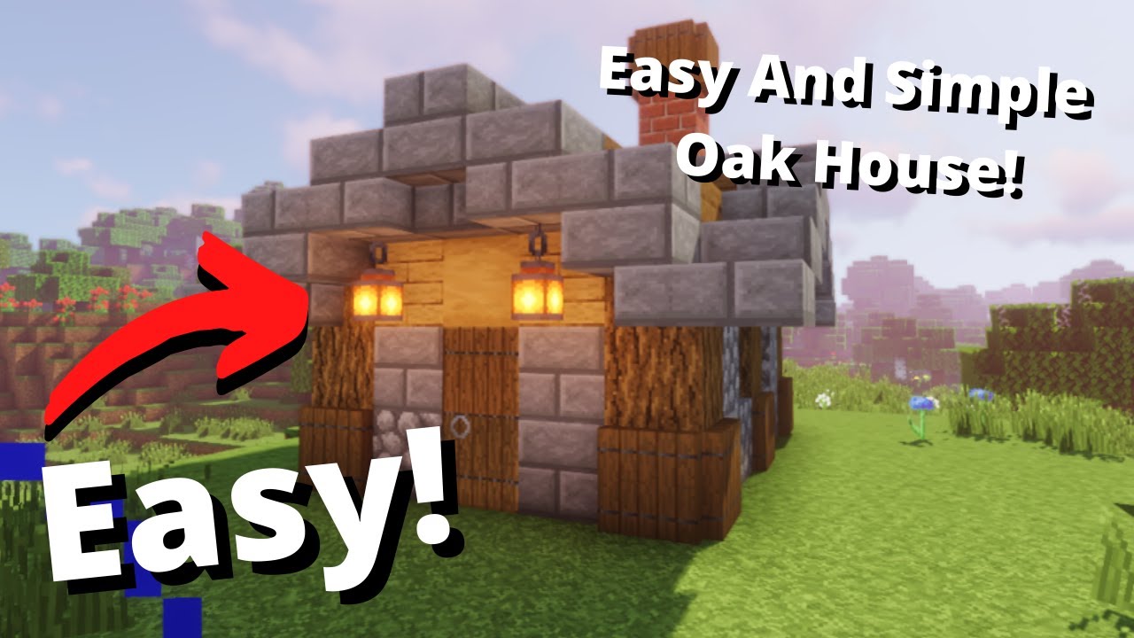 Minecraft: Simple Starter Oak House! - YouTube