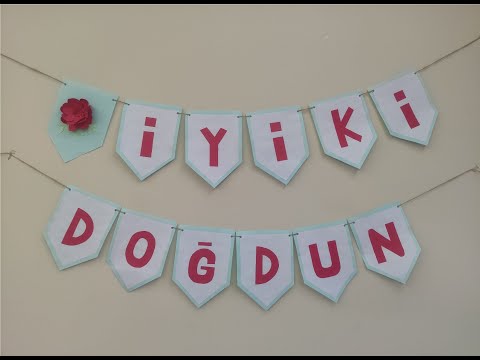 Doğum Günü Süsü Yapımı / How To Make a Birthday Ornament