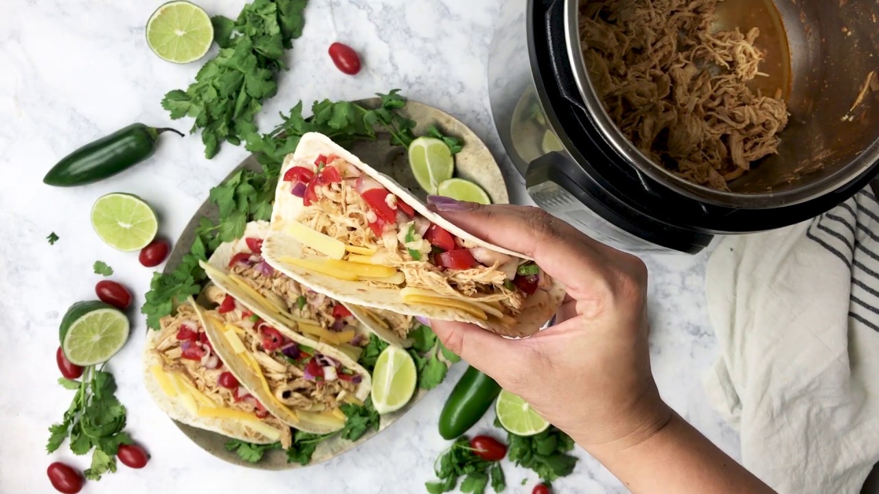 Instant Pot Chicken Tacos Rectangle - YouTube