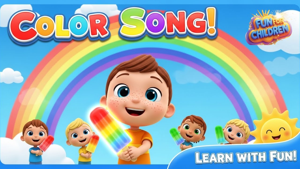 The Color Song! Rainbow Popsicles 🌈 | CoComelon Nursery Rhymes & Kids ...