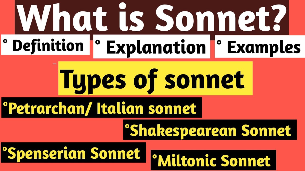 Sonnet and its types in English | what is sonnet || Petrarchan sonnet ...
