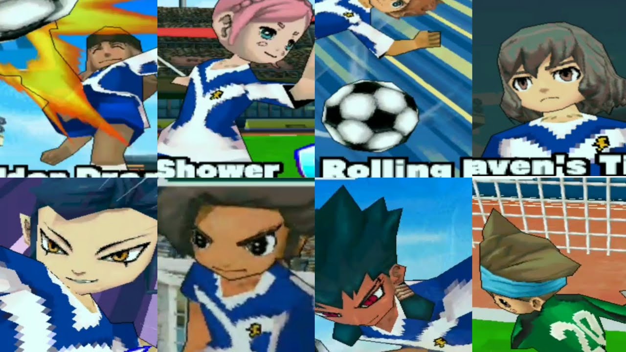 INAZUMA ELEVEN GREAT ROAD OF HEROES : EARTH ELEVEN ALL HISSATSU 🌍 - YouTube