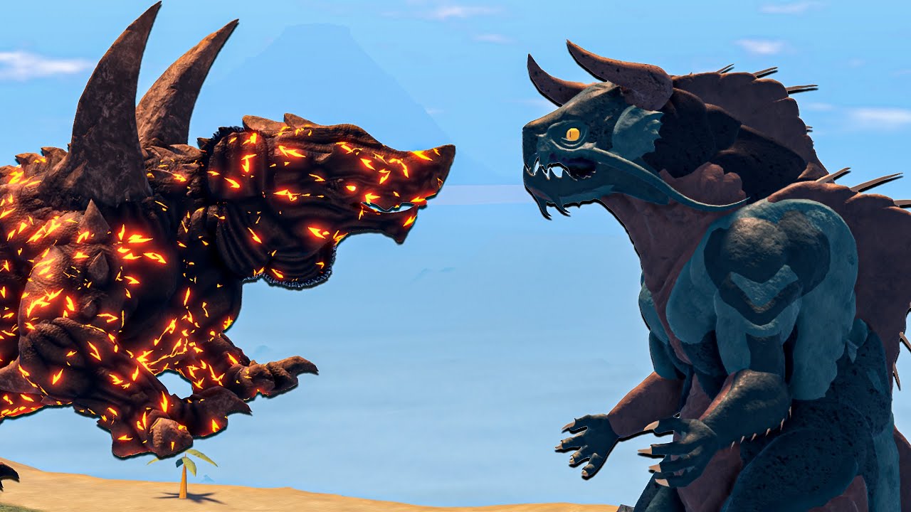 Typhorne vs Auroth: Epic Battle in Kaiju Universe - YouTube