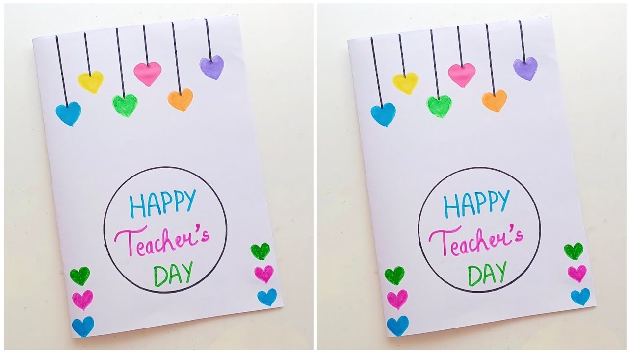 😍 White Page 😍 World Teacher's Day Card Making / teachers day card ...