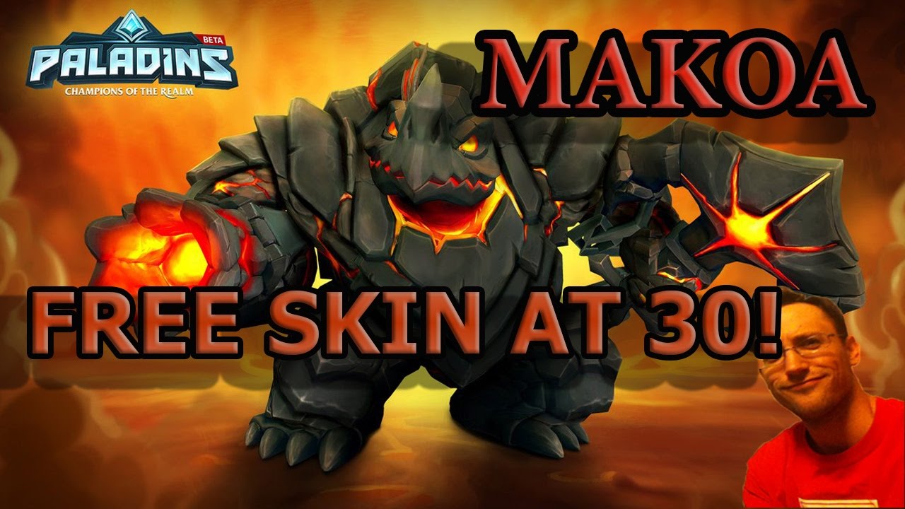 Paladins Gameplay - Makoa Gameplay; Free Makoa Skin Pack At Lvl 30 ...