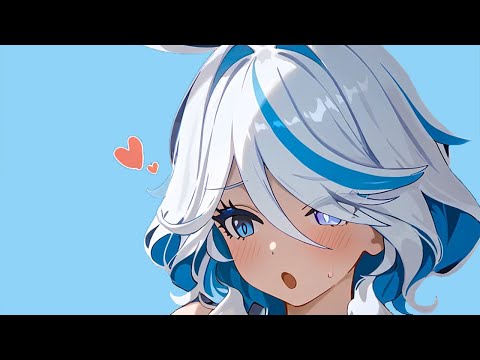 ASMR Gentle ear licking from Furina with rain