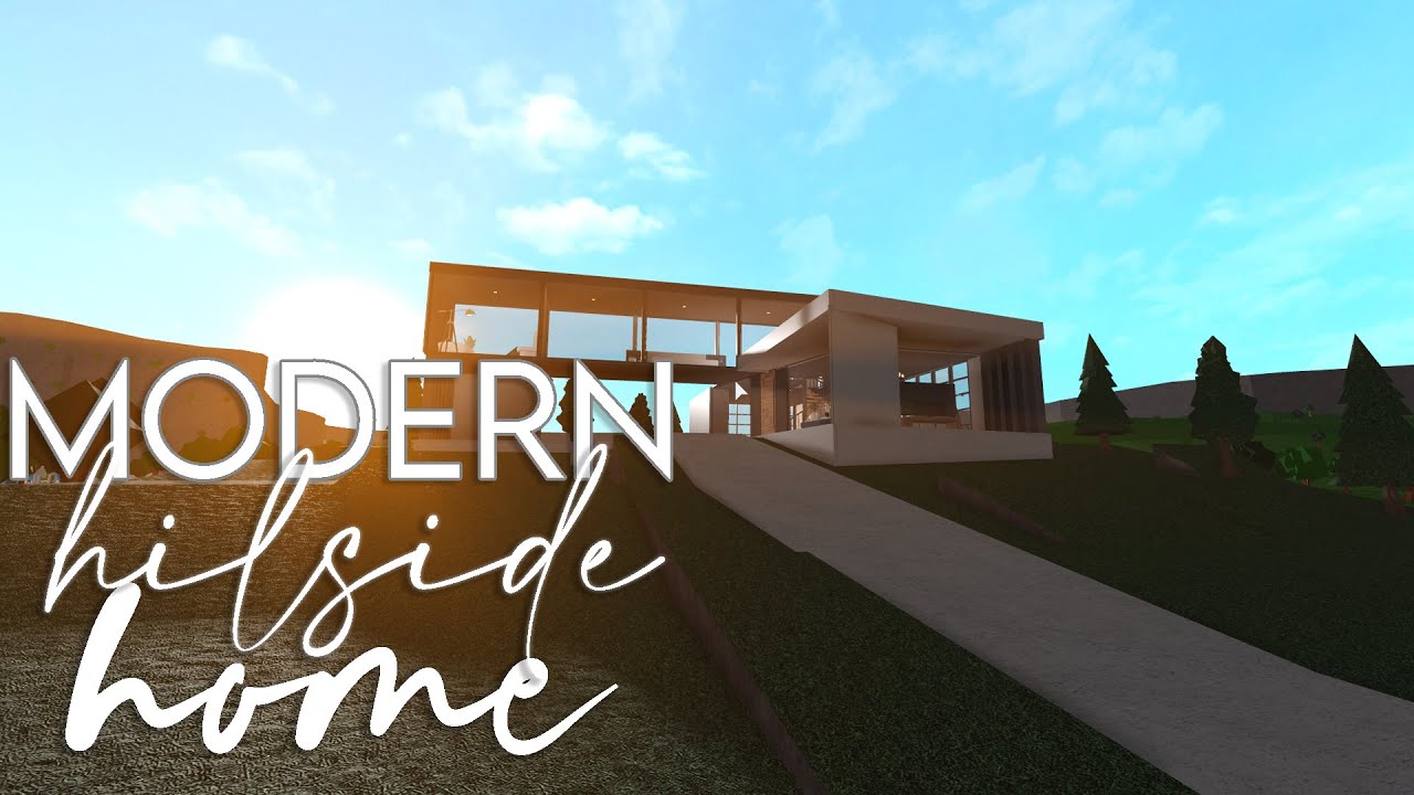 Bloxburg | Modern Hillside Home | 90k | House Build - YouTube