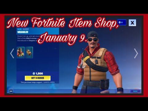 New Fortnite Item Shop, January 9, New Wrangler Skin!! 😱 - YouTube