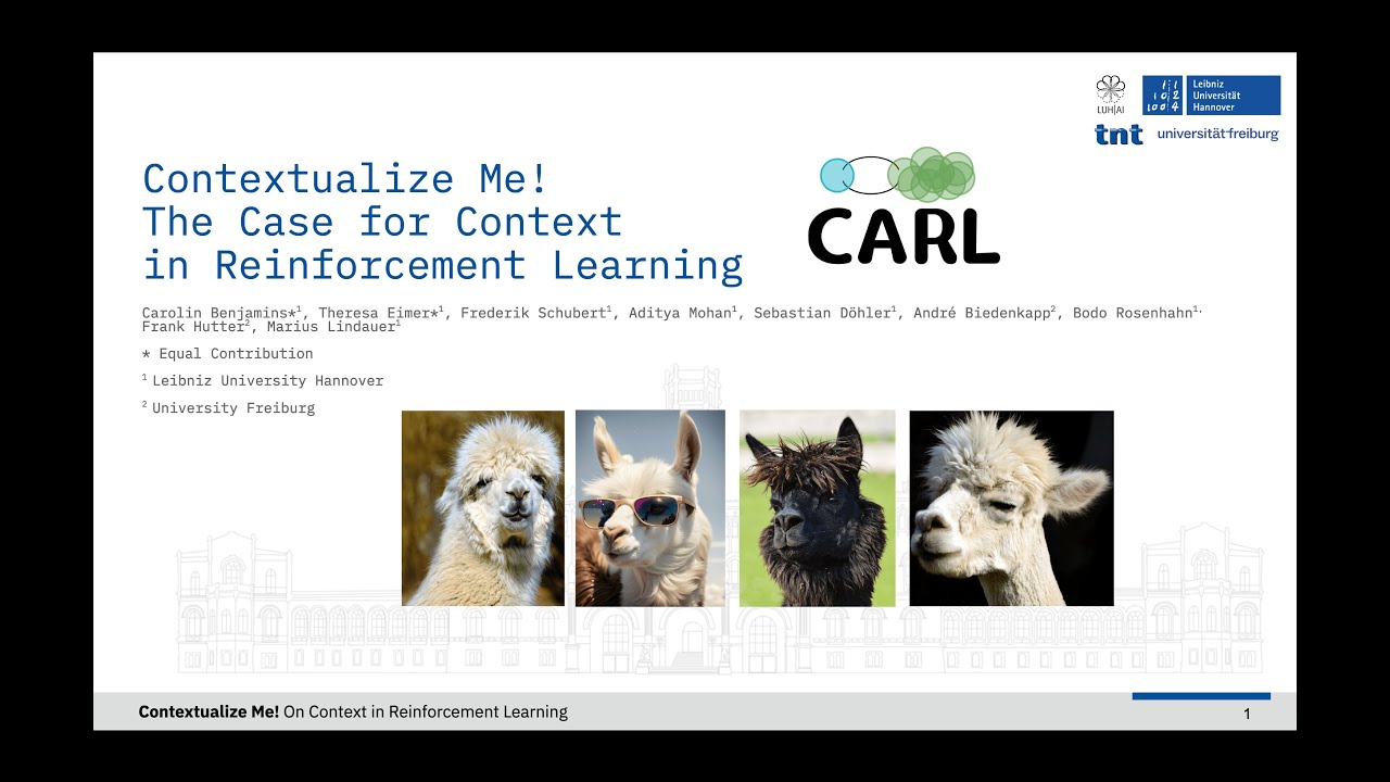 Contextualize Me - The Case for Context in Reinforcement Learning - YouTube