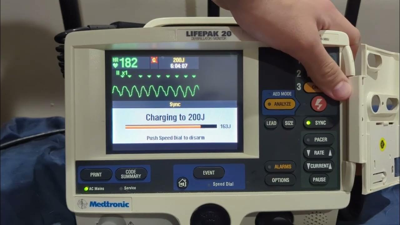 LIFEPAK 20/20e Synchronized Cardioversion/Manual Defibrillation - YouTube