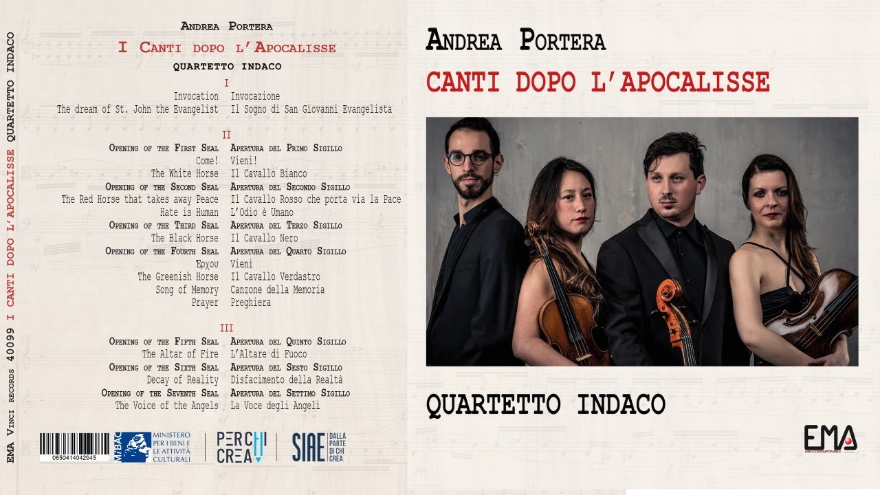 Andrea Portera: Canti Dopo L'Apocalisse - Quartetto INDACO ...