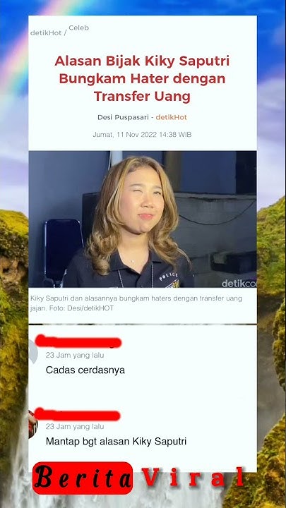 ALASAN BIJAK KIKY SAPUTRI BUNGKAM HATER DENGAN TRANSFER UANG #lestikejora #leslar #shorts - YouTube