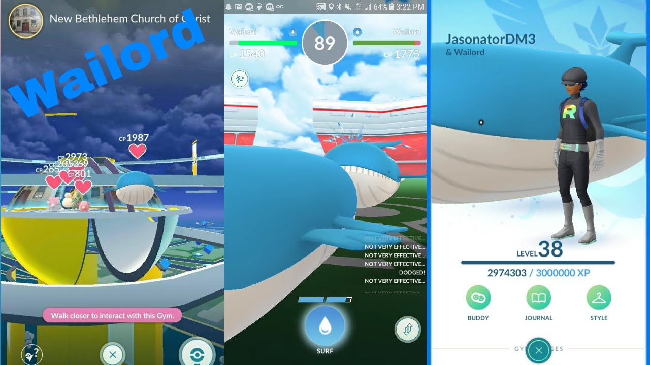 Pokemon Go Gen 3 Wailord in Action & Evolution! - YouTube