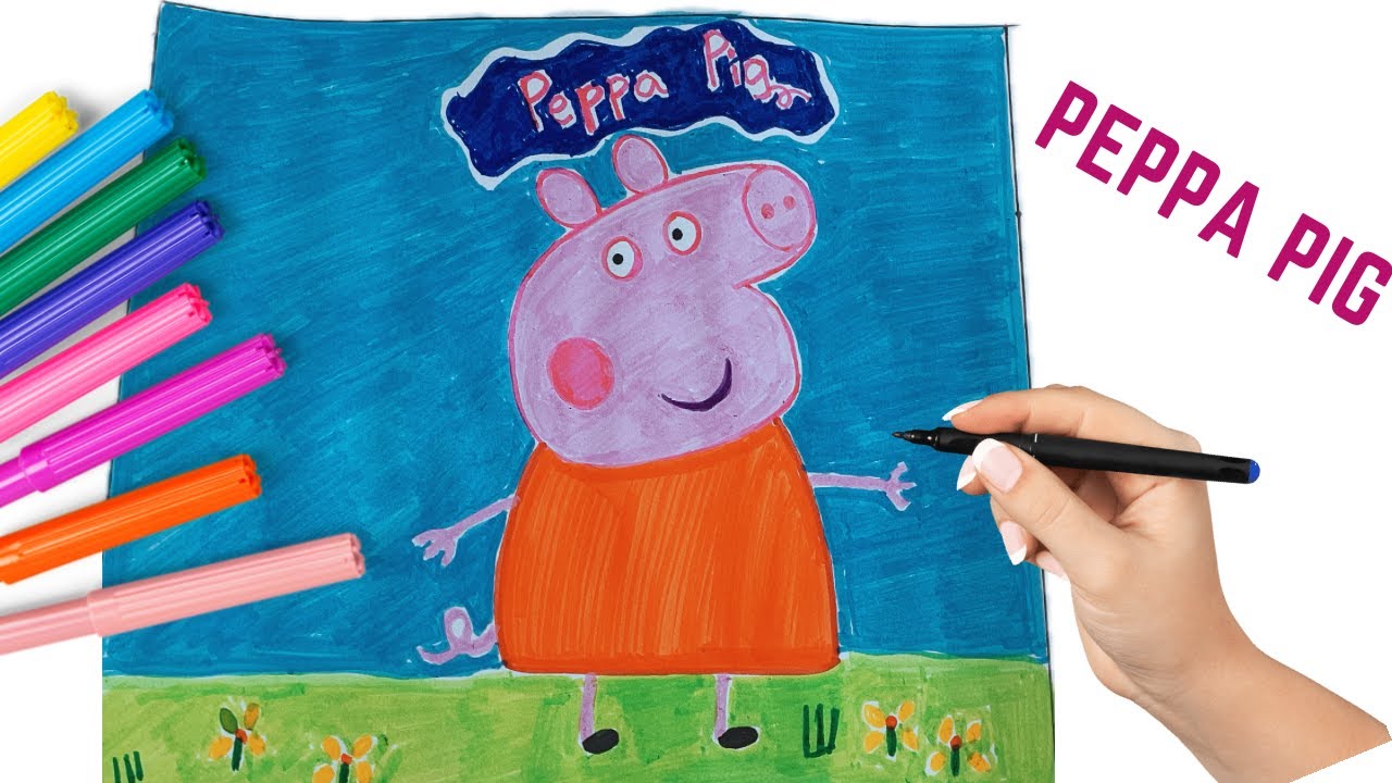 How to draw Peppa Pig Easy Step by Step, Easy drawings - YouTube