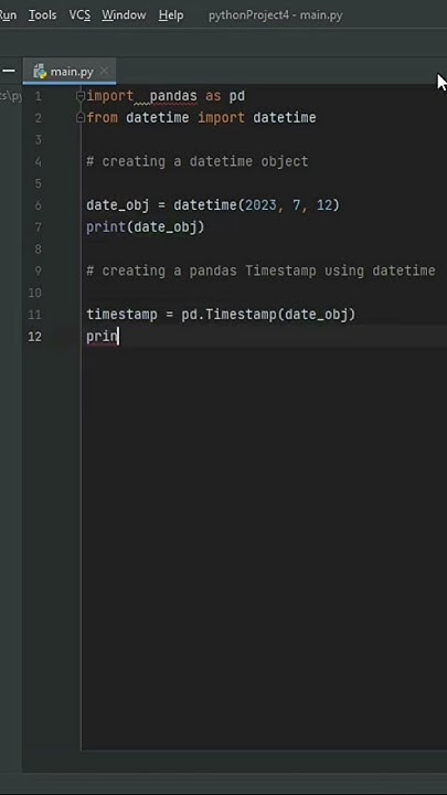 Instead of using pandas.datetime, you should directly use..👆#pandas #timeseriesanalysis - YouTube