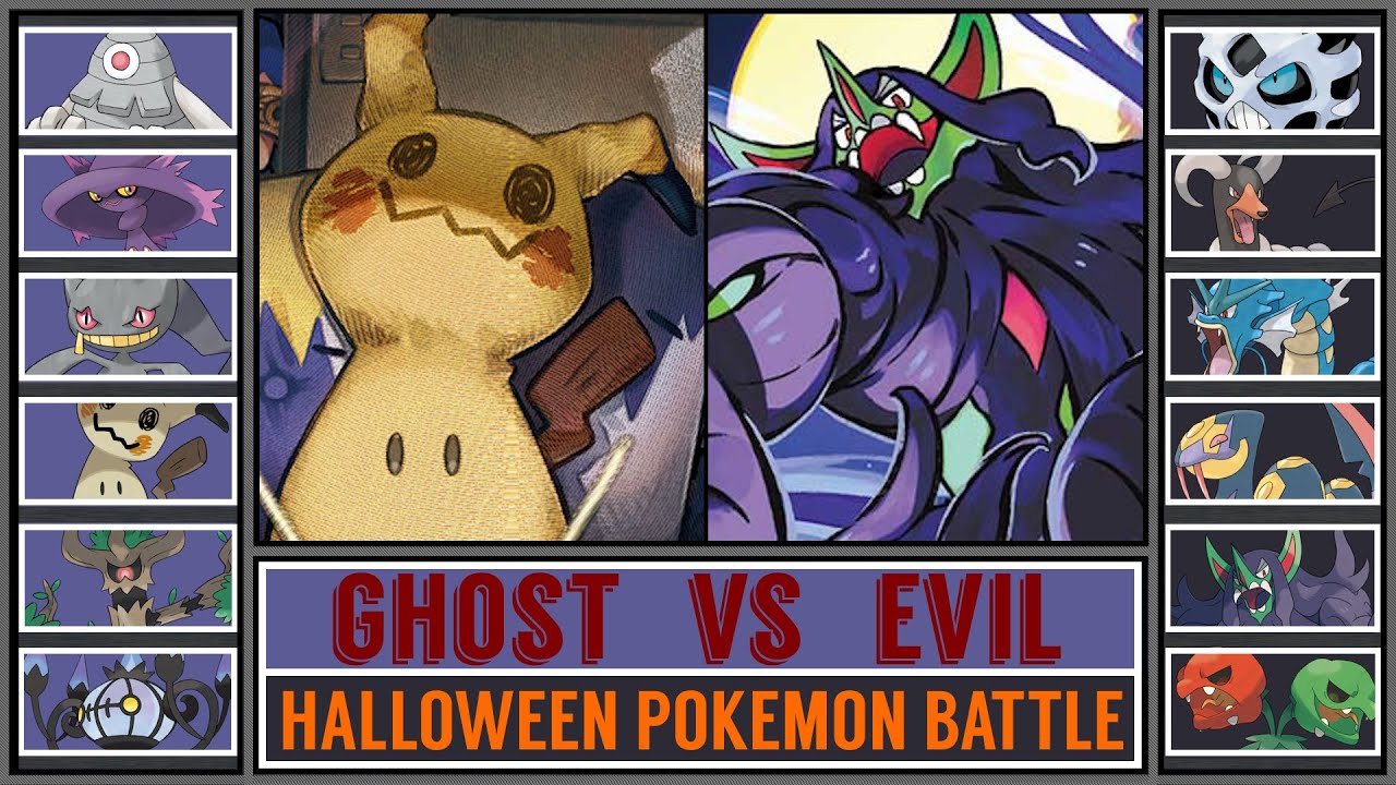 Halloween Pokémon Battle: GHOST POKÉMON vs EVIL POKÉMON - YouTube