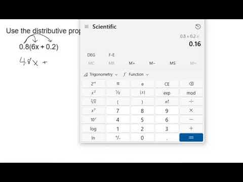Use the distributive property on parentheses with decimals - YouTube