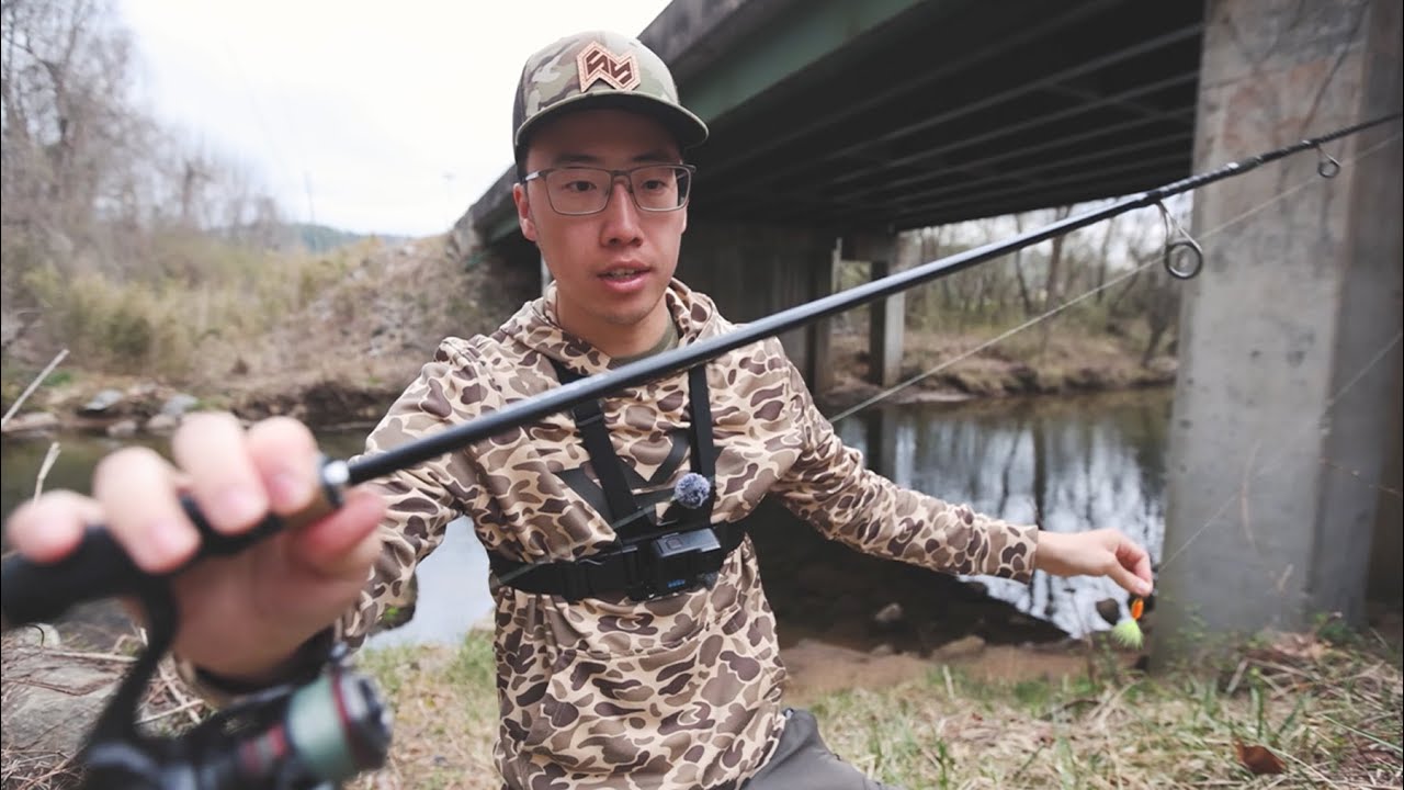 A Mountain BROWN TROUT River Fishing Adventure! (Wild Hog BBQ) [GA pt.2 ...