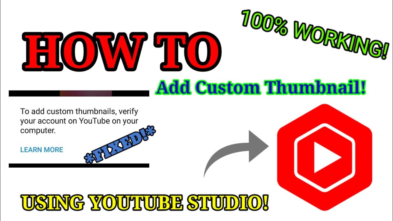 How to Add "Custom Thumbnail" in [YouTube Studio] [EASY Method!] - YouTube