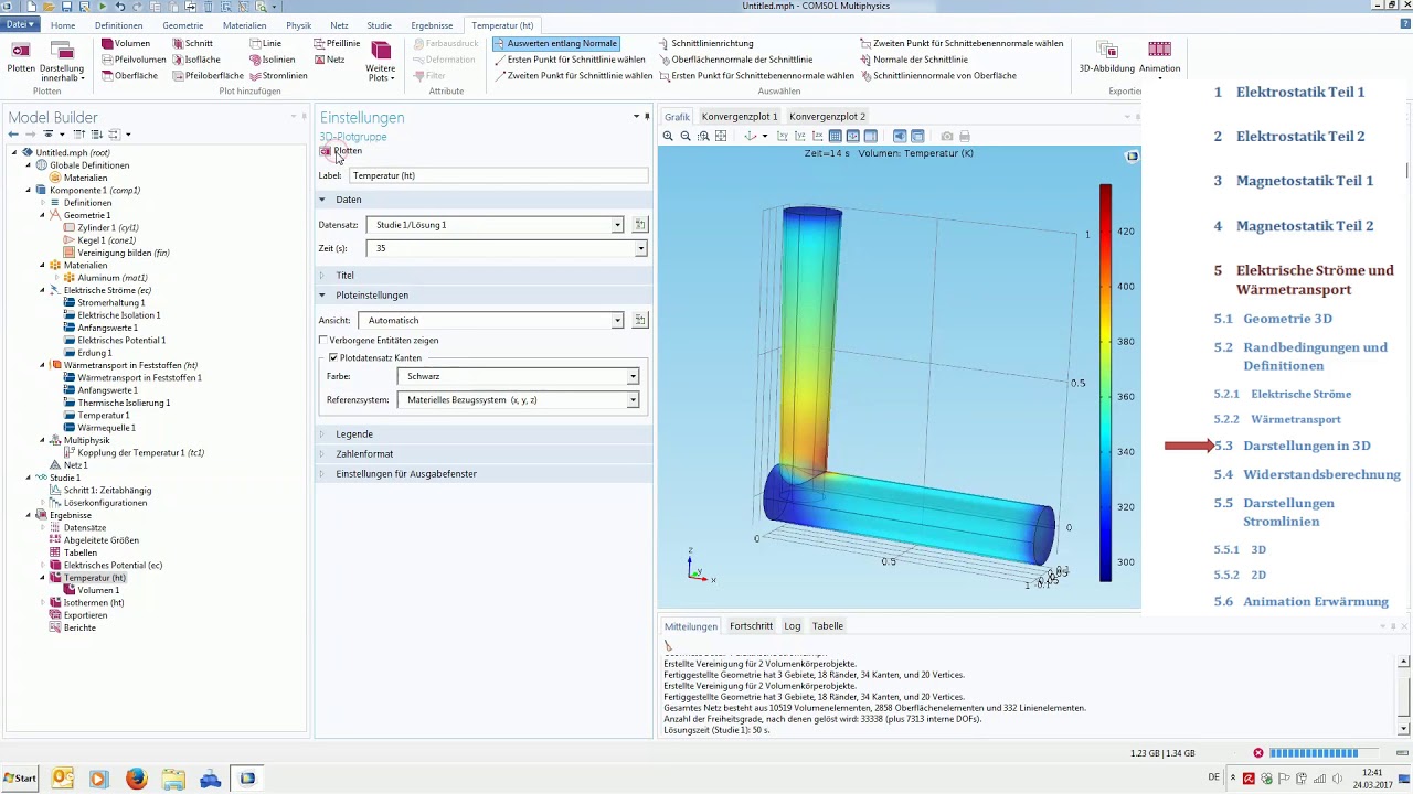 5 Comsol Tutorial Elektrische Ströme - YouTube
