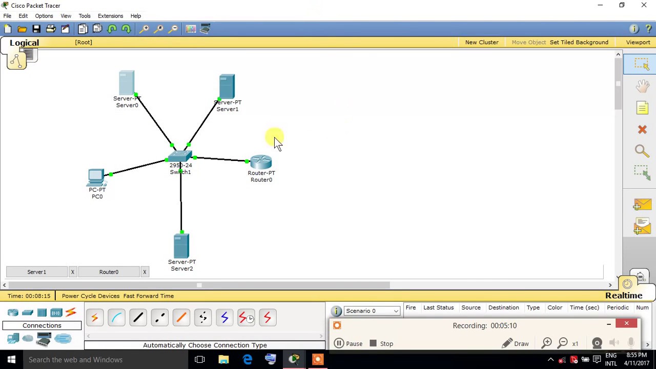 HOW TO CONFIGURE DHCP AND DNS SERVER IN Cisco PACKET TRACER?? - YouTube