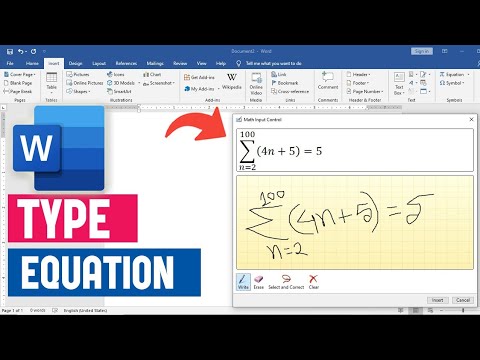 Easiest Way to Type Math Equations in Word | Ink Equation in MS Word ...