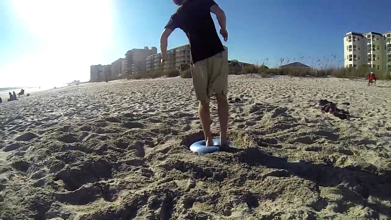 Beach flipping with an exercise ball. - YouTube