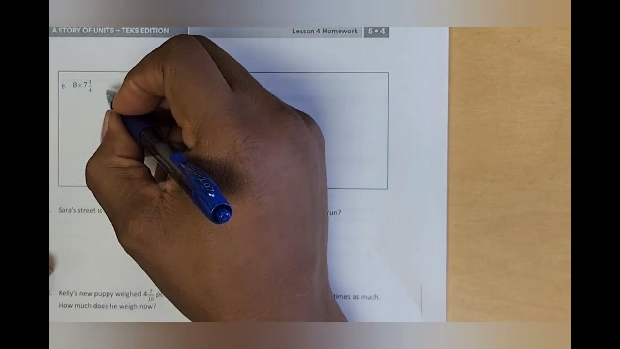 Eureka Math Grade 5 TEKS Edition Module 4 Lesson 4 Homework - YouTube