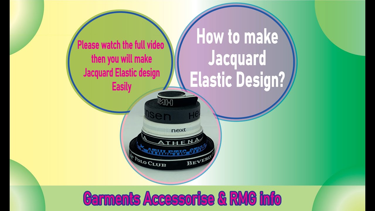 How to make Jacquard Elastic Design easily? Part 01 - YouTube