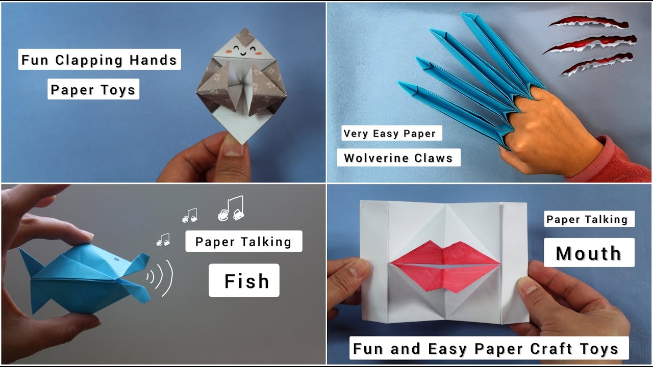 4 Fun and Easy Paper Toys | Paper Craft Toys #papercraft #toys - YouTube