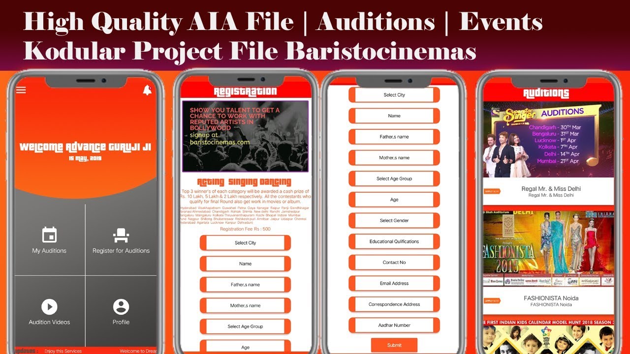 High Quality AIA File | Auditions | Events Kodular Project File ...