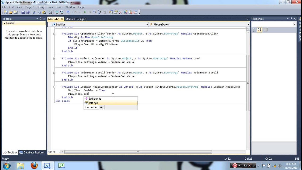 Visual Basic Media Player Tutorial Prt 2 - YouTube
