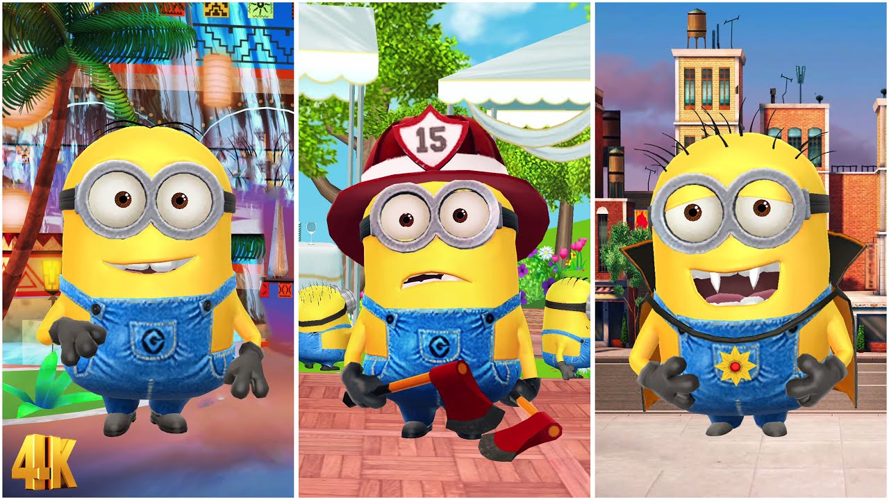 Minion Rush Battle - Dave Minion Vs Firefighter Minion Vs Vampire ...