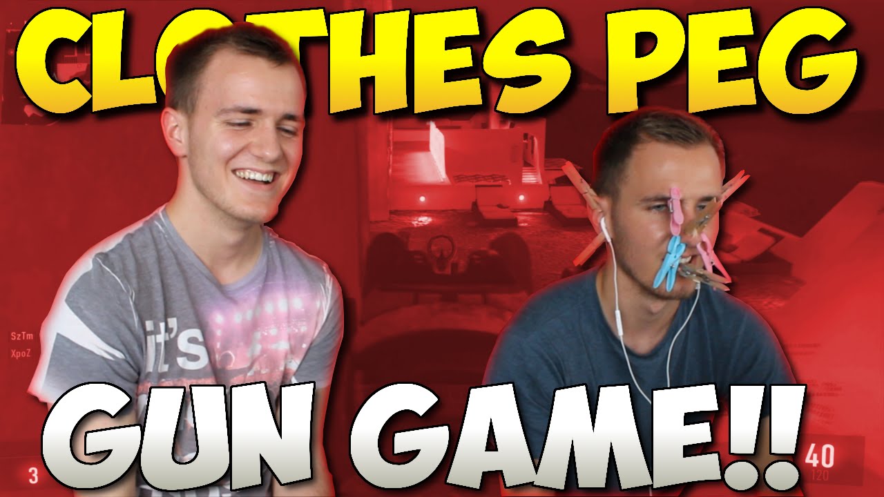 "CLOTHES PEG GUN GAME" (ADVANCED WARFARE CLOTHESPIN CHALLENGE) - YouTube