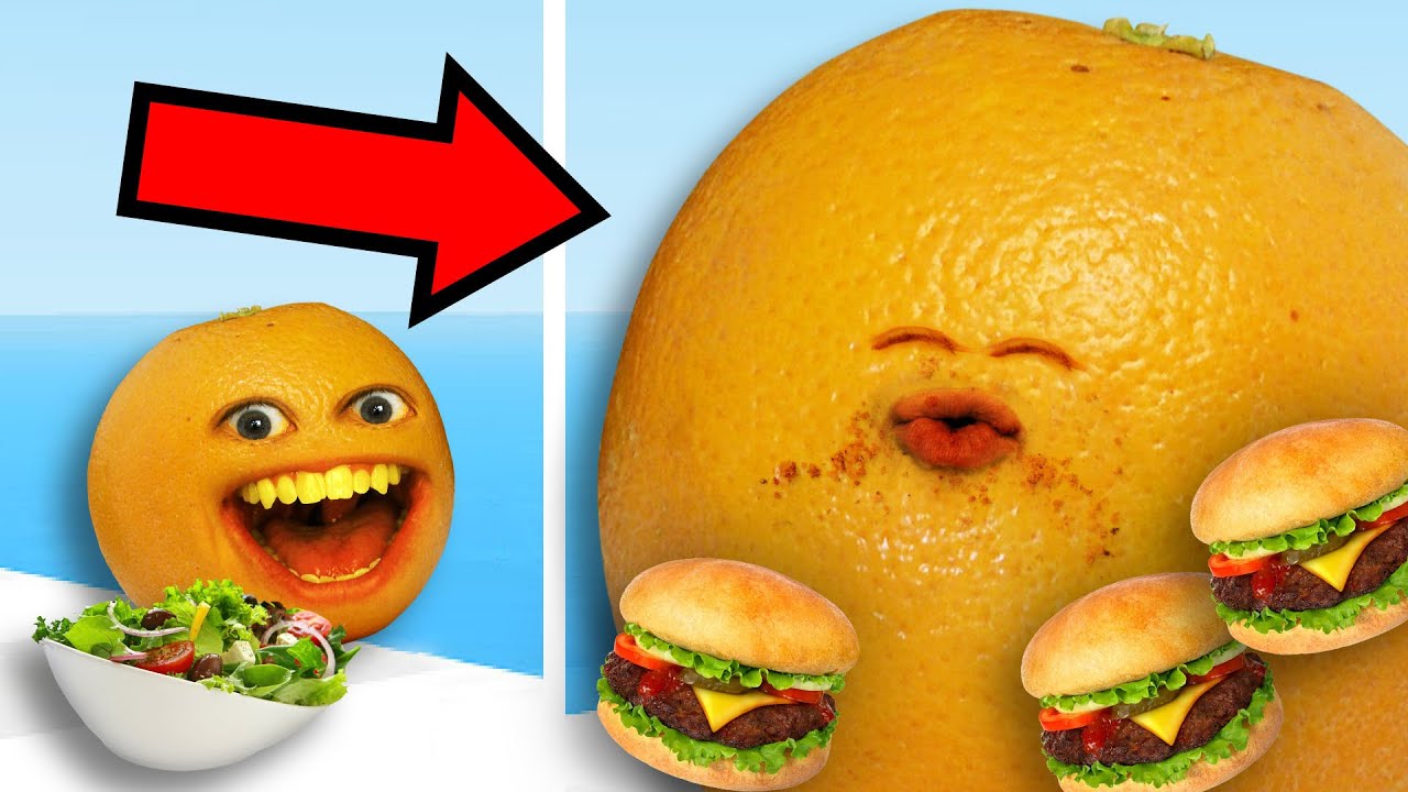 Annoying Orange Goes from Fit 2 Fat!!! - YouTube