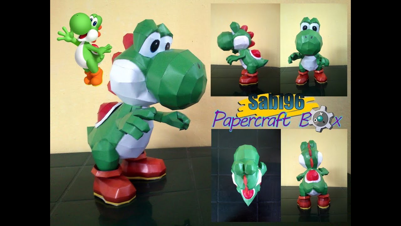 Mario Bros. Yoshi (reaccioando a video ) Papercraft Gratis - YouTube