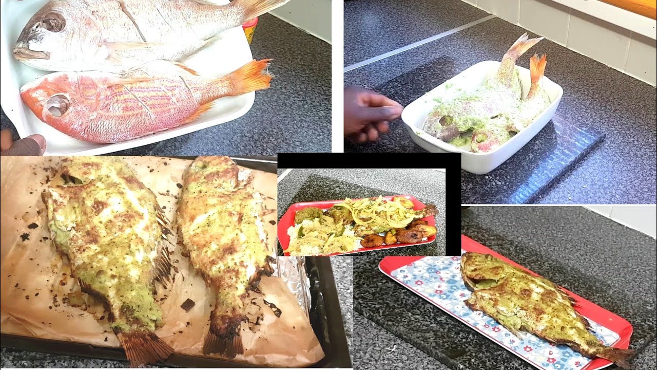 my red snap fish marinade with green spices chilli / Mon Poisson rouge ...