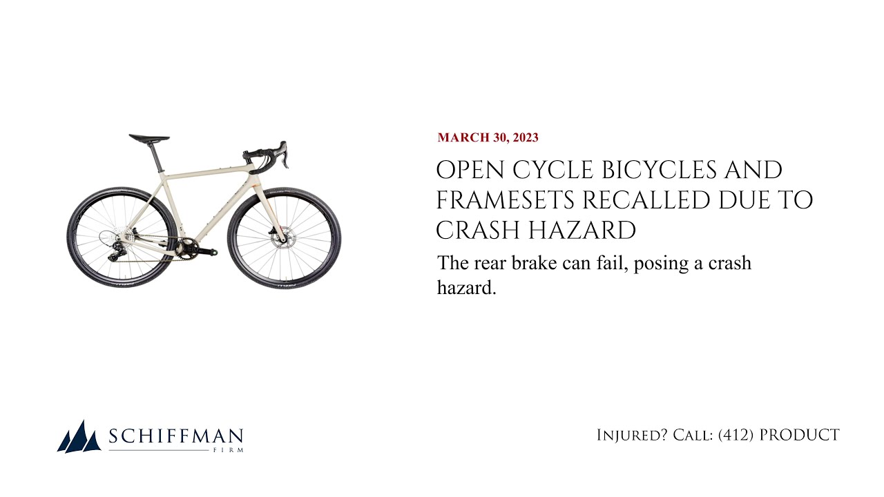 Open Cycle Recalls Bicycles and Framesets Due to Crash Hazard - YouTube