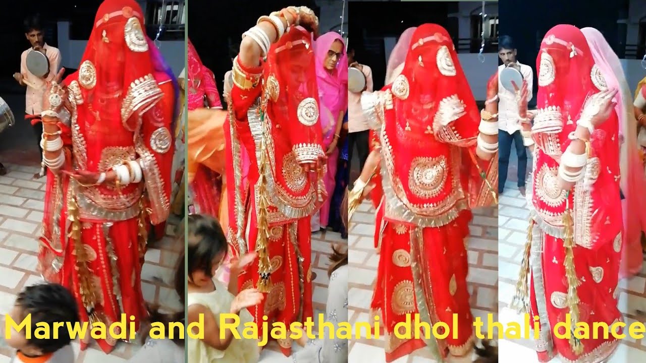 Rajputi dhol thali dance | Marwadi dhol thali dance - YouTube