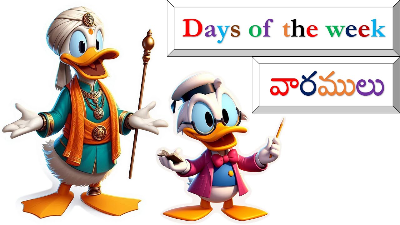 Days of the week in English and Telugu | by kidsonlineedu - YouTube