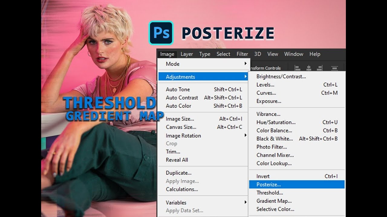 photoshop posterize - YouTube