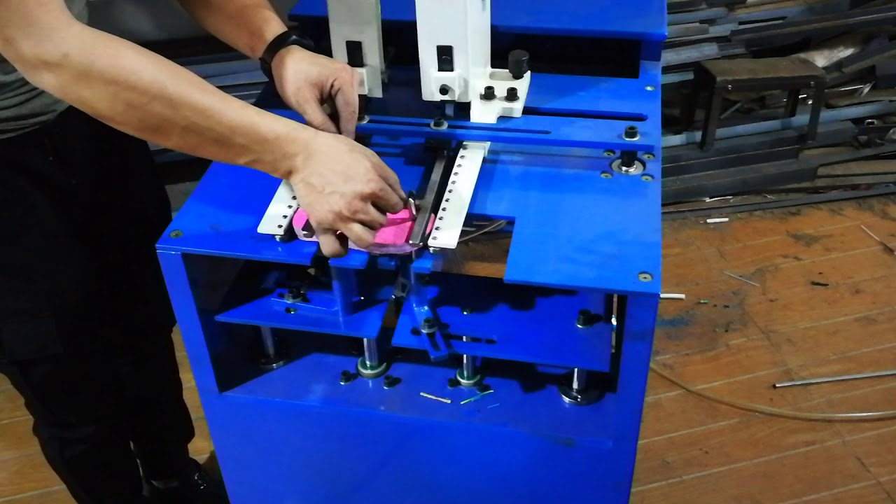Flip flop upper assembling machine - YouTube