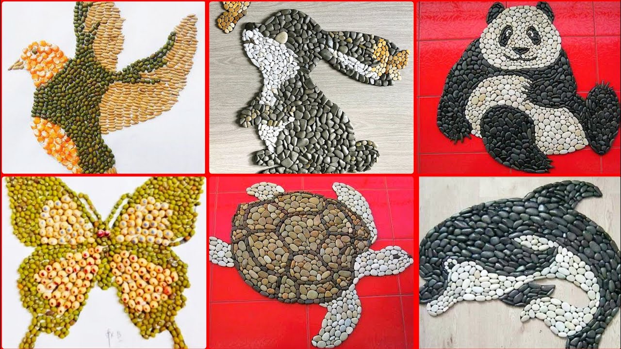 Diy pulses craft,Pulses,Grain Art,Pulses Animals - YouTube